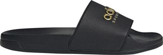 adidas Unisex ADILETTE SHOWER SLIDES, COREBLACK/COREBLACK/MATTEGOLD, 38 EU