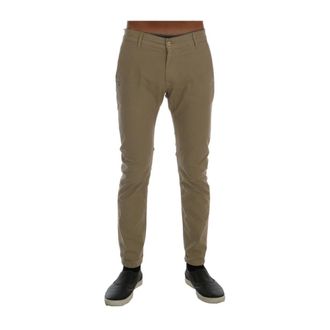 Daniele Alessandrini Beige Slim Fit Chinos f&uuml;r anspruchsvollen Stil - - Trousers - Herren - Beige - W30