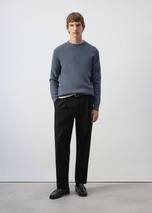 Mango Pull-over maille chevrons bleu indigo - Homme - XXL - MANGO MAN