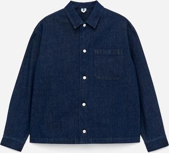Arket Overshirt Aus Denim -Blau