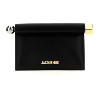 Jacquemus La Petite Pochette Rond Carr&eacute; Clutch - - Bags - Damen - Schwarzk - ONE SIZE