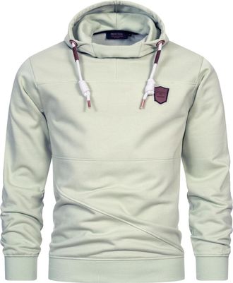 Indicode Herren Meza Sweatshirt mit Kapuze | Hoodie Kapuzenpullover f&uuml;r M&auml;nner Sea Foam, S