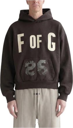 Fear of God Homme, Sweatshirts et sweats &agrave; capuche, Brun, Taille: XL Sweat &agrave; Capuche Coupe Classique Raglan avec Poche