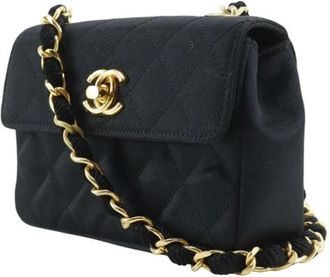 Chanel Mini Sac en Satin Pre-owned - Femme - Pre-owned - Noir - Taille: ONE Size
