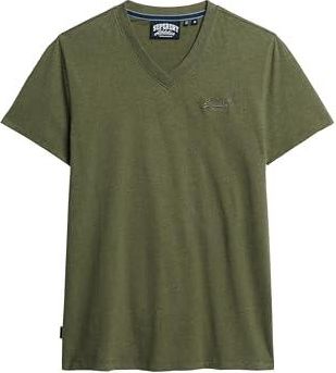 Superdry T-Shirt Vintage avec Logo EMB Vee pour Homme, Thrift Olive Marl, S