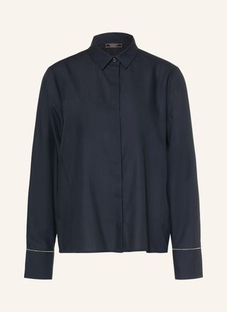 PESERICO Peserico Hemdbluse Mit Schmuckperlen blau