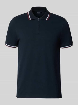 Mc Neal Slim Fit Poloshirt mit Kontraststreifen und Rei&szlig;verschluss
