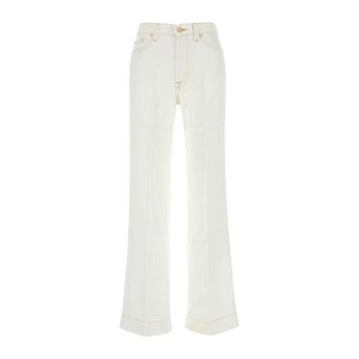 7 For All Mankind Femme, Jeans, Blanc, Taille: W26 Pantalon Dojo Moderne Blanc