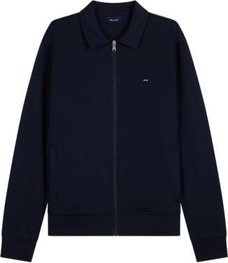 Eden Park Sweat col classique en coton m&eacute;lang&eacute;