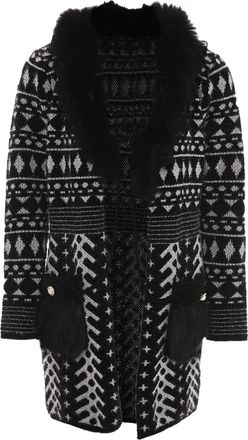 Faina Strickjacke Damen schwarz