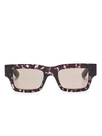 Alexander McQueen Eyewear Sonnenbrille mit eckigem Gestell - Schwarz