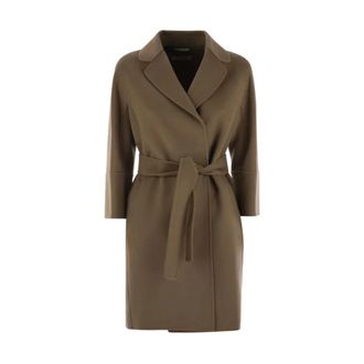 Max Mara Arona G&uuml;rtelmantel aus Wolle - - Coats - Damen - Braun - S