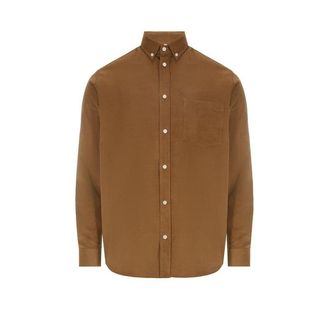 Au Printemps Paris ein loses Baumwollhemd - Beige