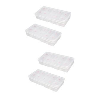 Aboofan Schmuck 4 St&uuml;ck Zierbeh&auml;lter M&uuml;lleimer-Organizer U&ntilde;as Postizas Decoradas Aufbewahrungskoffer F&uuml;r Leere R&auml;ume Acryl-schmuck-Organizer Transparenter Org