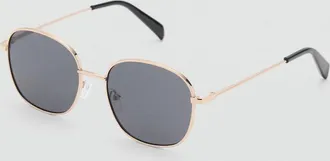 Mango Sonnenbrille mit Metallfassung gold - Damen - Einheitsgröße - MANGO