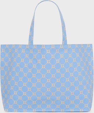 Gerard Darel Sac en toile monogramm&eacute;e - LOLITA - Ciel/Vanille