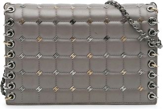 Chanel Hobo Bags - Small Lambskin Chocolate Bar CC Piercing Studded C - Gr. unisize - in Grau - für Damen