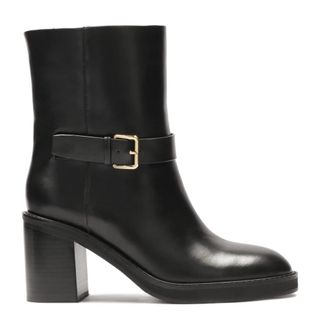 Kazar Leder-Slip-On-Stiefel mit breitem Absatz - - Shoes - Damen - Schwarzk - 35 EU