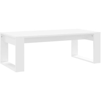 Les Tendances Table basse blanc 102x50x35 bois ding&eacute;nierie