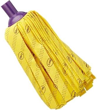Mery | Streifen-Mopp | Superresistente Streifen | Mehrzweck-Reinigung | R&uuml;ckstandsfrei | Viskose | Gelb | 23 cm | Hohe Saugf&auml;higkeit & Strapazierf&auml;higkeit 