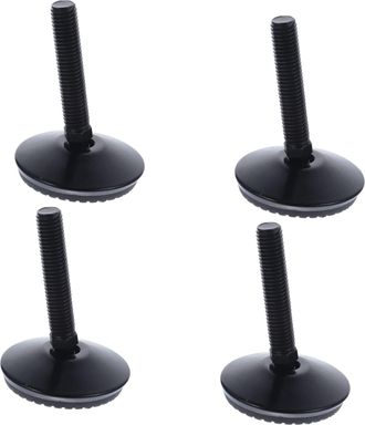 DOITOOL 4 Stück Verstellbare Möbel Nivellierfüße aus Drehbar rutschfeste Unterseite Höhenverstellbar für Schränke Tische Sofas Teiliges Geeignet für Unebene B