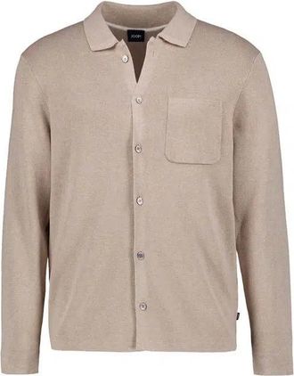 Joop Herren Cardigan beige Baumwolle unifarben