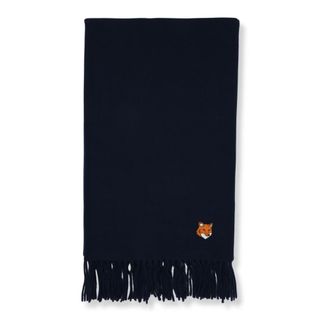 Maison Kitsun&eacute; Homme, Accessoires, Bleu, Taille: ONE Size Fox Head Scarf