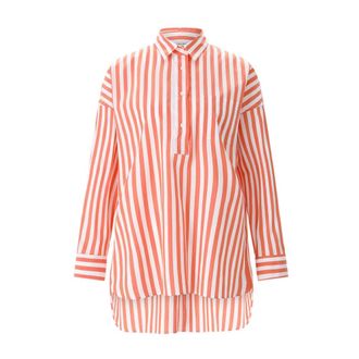 Caliban Gestreifte Hemdbluse - - Blouses & Shirts - Damen - Orange - S