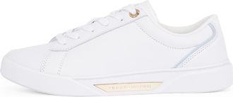 Tommy Hilfiger Damen Court Sneaker Chic aus Leder, Wei&szlig; (White), 39