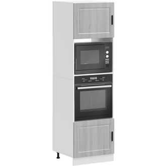 vidaXL Vidaxl - Armoires de four 2 pcs Porto sonoma gris bois ding&eacute;nierie