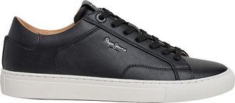 Pepe Jeans London Joe Basic Herren-Sneaker, Schwarz (Schwarz), 45,5 EU, Schwarz, 45 EU