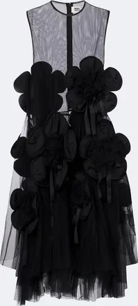 Comme Des Gar&ccedil;ons Verziertes Midikleid aus Mesh