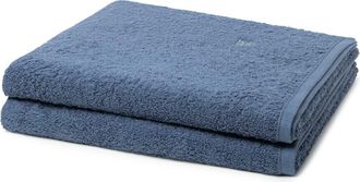ROSS 2 teiliges Frottier-Set - Vita (2 X Duschtuch im Set) - 520 g/m2 - Baumwolle - Walkfrottee - saugstark - weich und flauschig - Denim