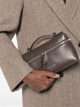 Emporio Armani Leather Top Handle Bag - Brown