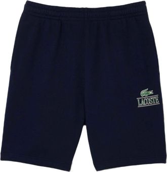Lacoste Homme, Shorts, Bleu, Taille: M Short molleton &agrave; imprim&eacute; signature