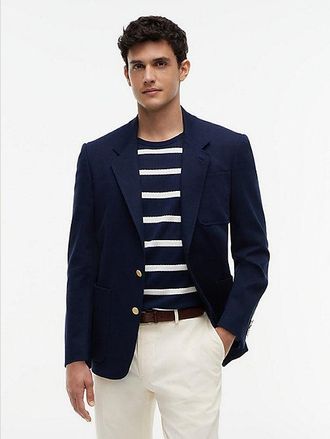 Tommy Hilfiger Blazer coupe standard d&eacute;lav&eacute; &agrave; boutons dor&eacute;s