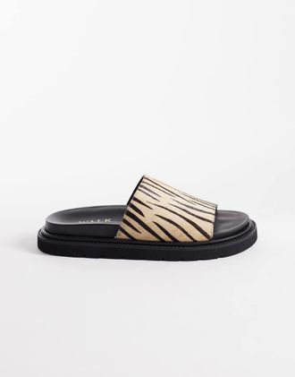 WALK LONDON Walk London - Holly - Slider mit Zebramuster-Bunt