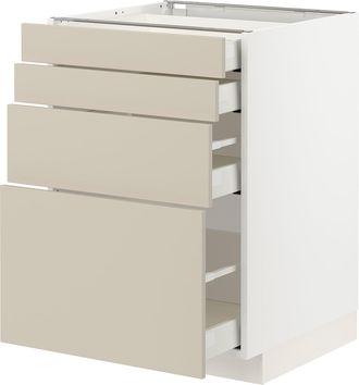 IKEA METOD / MAXIMERA Unterschr., 4 Fronten/4 Schubladen