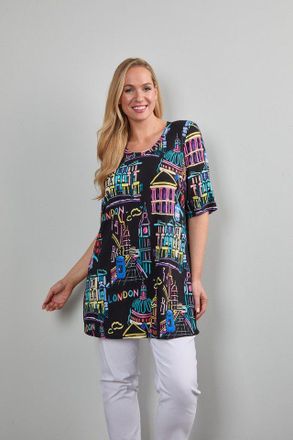 Mona Lisa Longshirt Gro&szlig;e Gr&ouml;&szlig;en mit besonders ausdrucksstarken Print