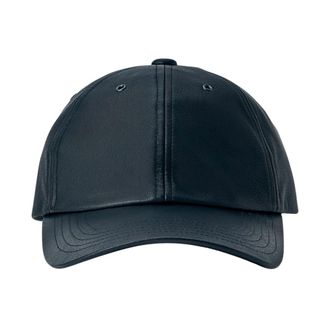 Yohji Yamamoto Casquette de baseball en cuir - Homme - Accessoires - Noir - Taille: ONE Size