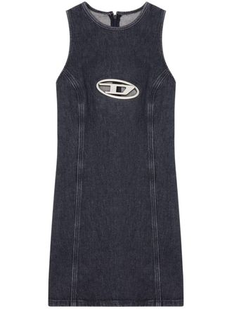 Diesel Oval D Minikleid aus Denim - Grau