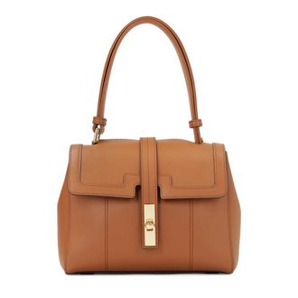 Kazar Braune Handtasche mit Klappe und Griff - - Bags - Damen - Braun - ONE SIZE
