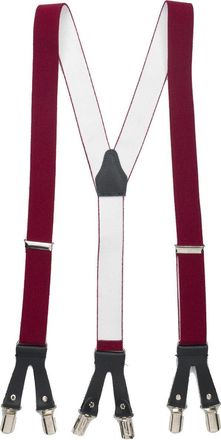 shenky Hosentr&auml;ger 6 Clips mit Leder | verstellbar | elastisch | f&uuml;r Oktoberfest Fassnacht Karneval Hochzeit Arbeit Skihosen | Damen & Herren | Skihosentr&auml;ge