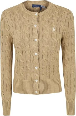 Polo Ralph Lauren Femme, Pulls, Beige, Taille: 44 FR Cable-Knit Cotton Cardigan