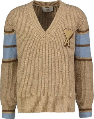 Ami Herren Strickpullover mit Wolle und Alpaka COLLEGE