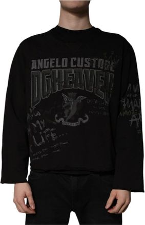 Dolce & Gabbana Homme, Tops, Noir, Taille: XL Pull ras du cou