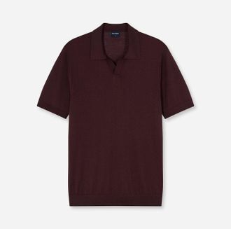 Olymp Poloshirt Strick Casual mit geripptem Kragen, unifarben