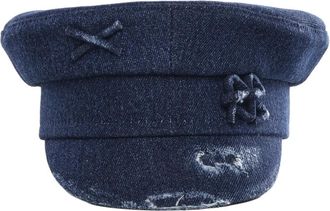 Ruslan Baginskiy Femme, Accessoires, Bleu, Taille: S RB Denim Hat