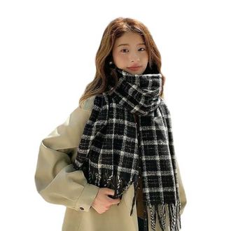 Generic QXDZSW &Eacute;charpe imitation cachemire pour femme - Sensation dhiver - Ch&acirc;le chaud - Mignon et polyvalent - &Eacute;charpe &agrave; carreaux pour femme, Scarf42, 200x65