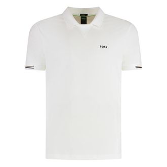 HUGO BOSS Technische Poloshirt aus Funktionsstoff - - Tops - Herren - Wei&szlig; - XS